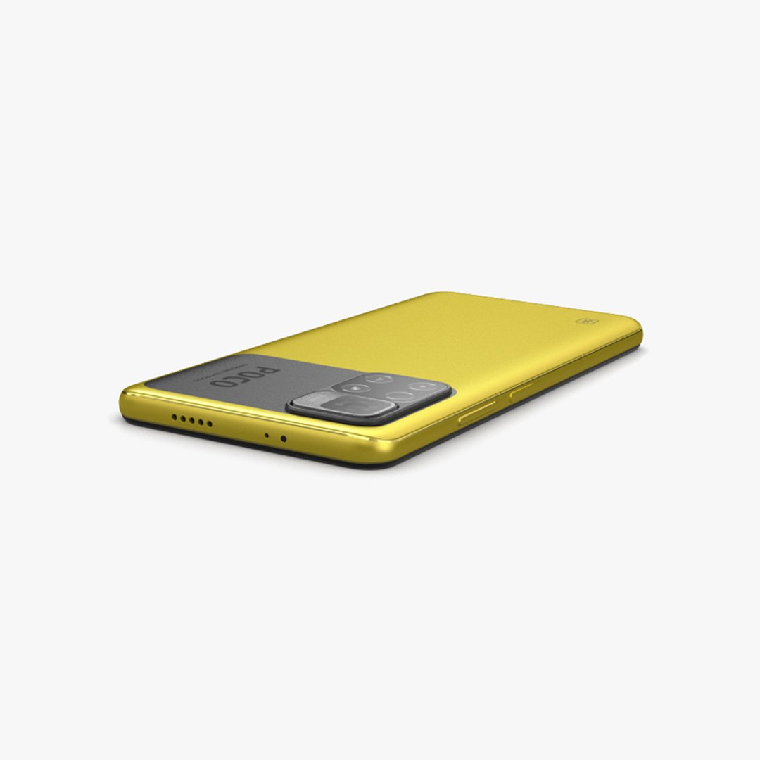 3D Xiaomi Poco M4 Pro Poco Yellow Model - TurboSquid 1929329