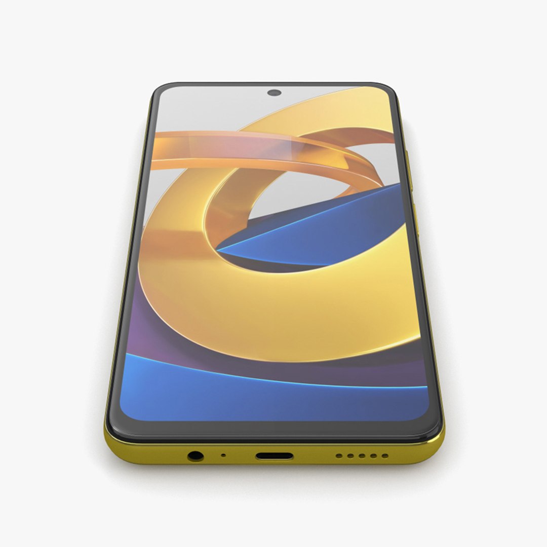 3D Xiaomi Poco M4 Pro Poco Yellow Model - TurboSquid 1929329