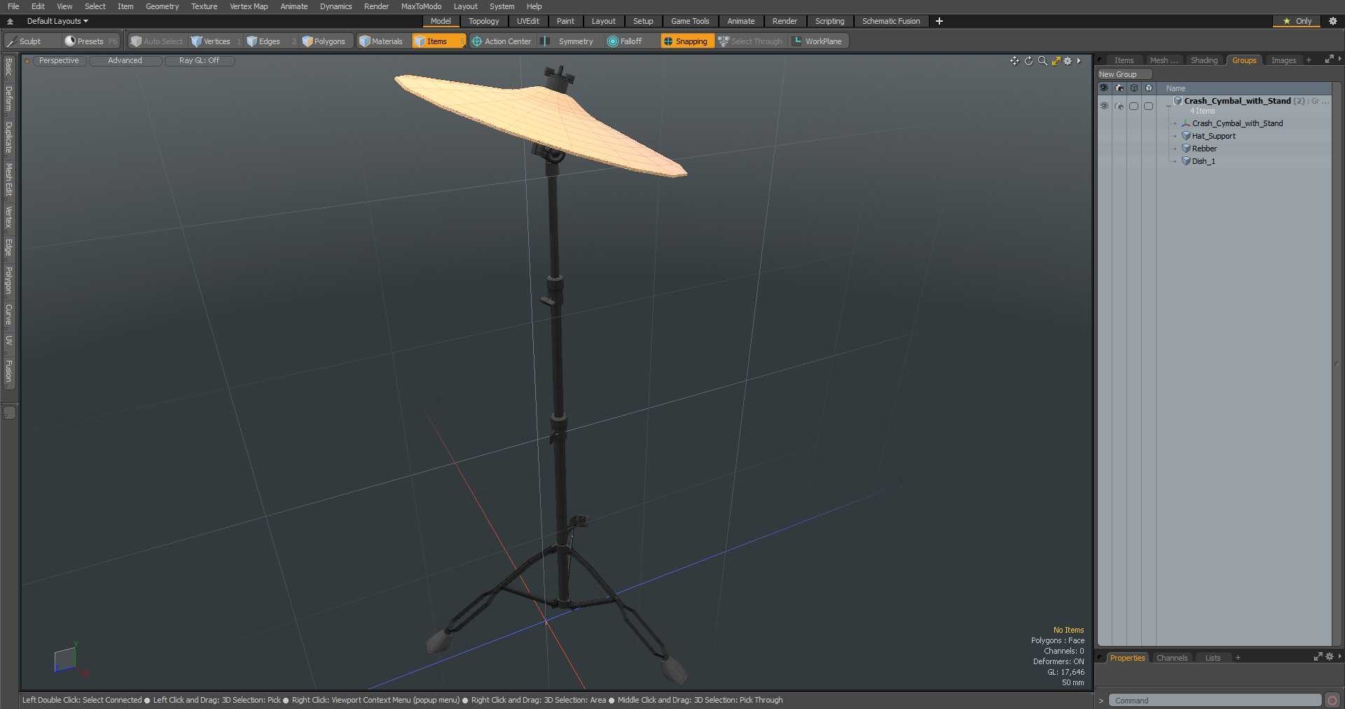 3D Model Crash Cymbal With Stand - TurboSquid 2179950