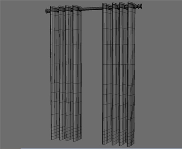 designer curtain 3d model