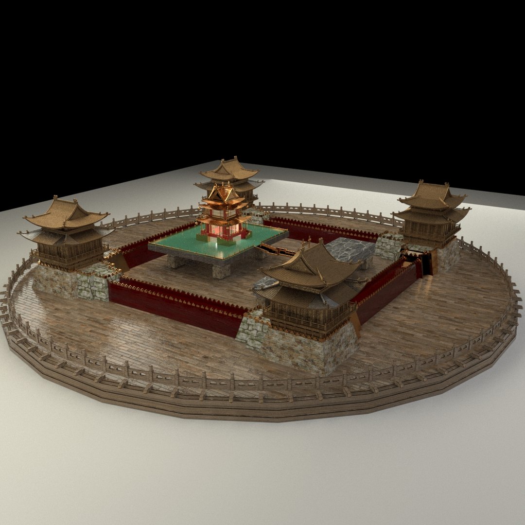 Chinese castle model - TurboSquid 1939477