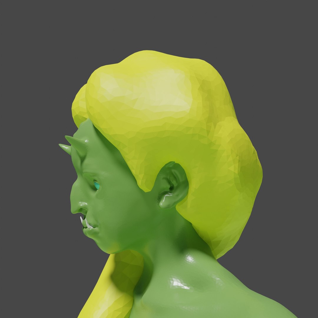 A Female Character From The Race Of Orcs Or Goblins 3D Model ...