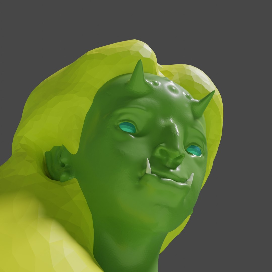 A Female Character From The Race Of Orcs Or Goblins 3D Model ...