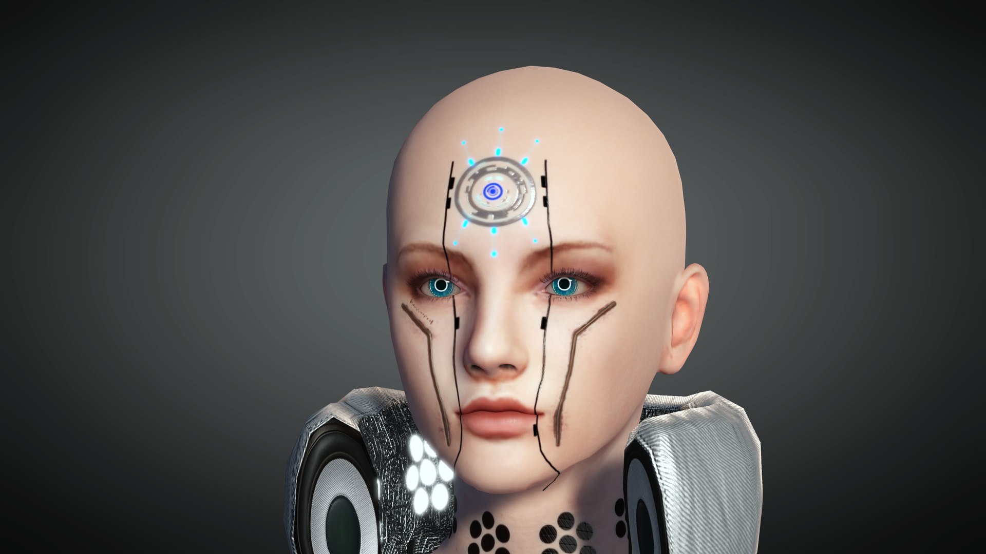 3D Model Cyber Punk Female Character 08 - TurboSquid 1888448