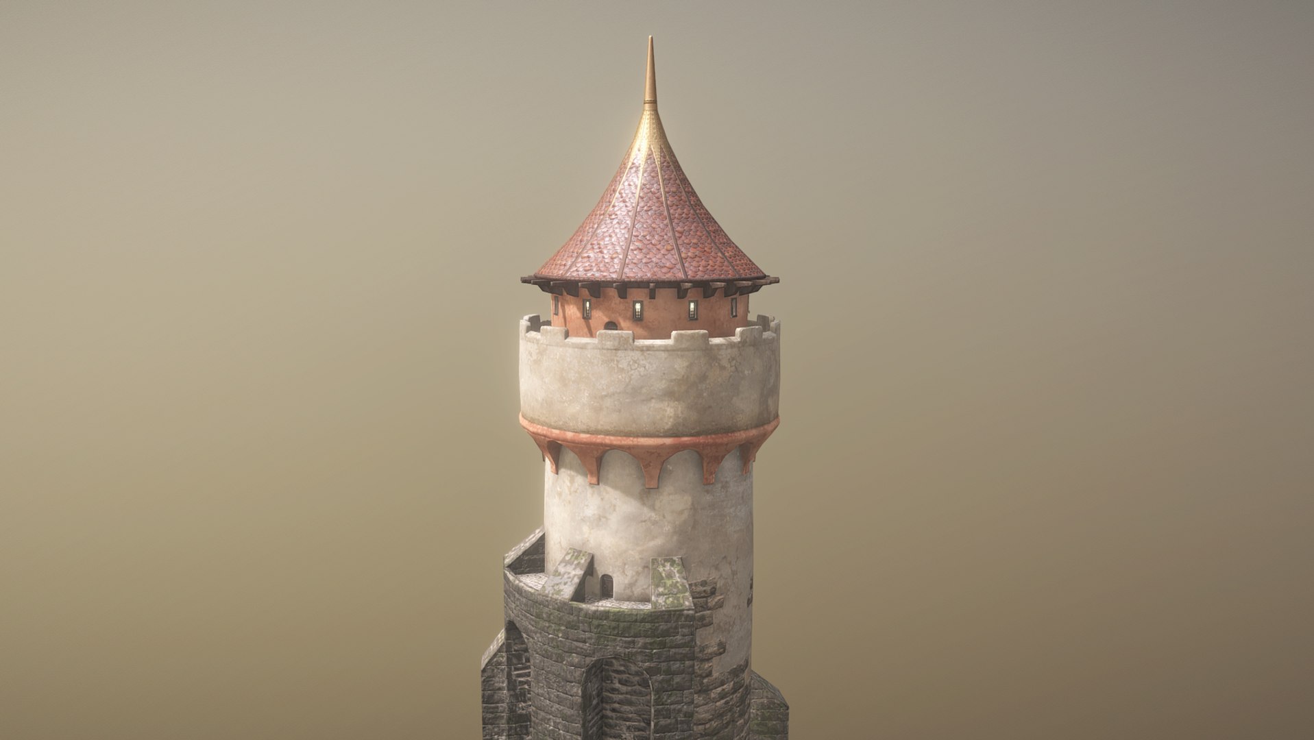 Medieval Dragon Tower 03 3D - TurboSquid 1513629