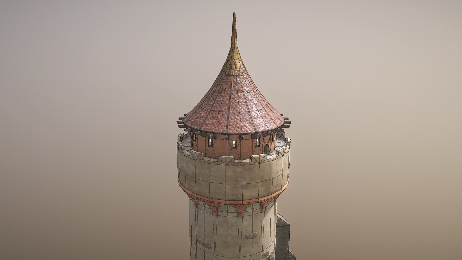 Medieval Dragon Tower 03 3D - TurboSquid 1513629