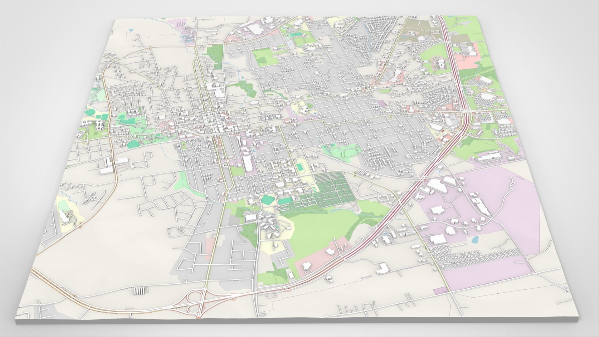 3D Cityscape Brenham Texas USA - TurboSquid 2330544
