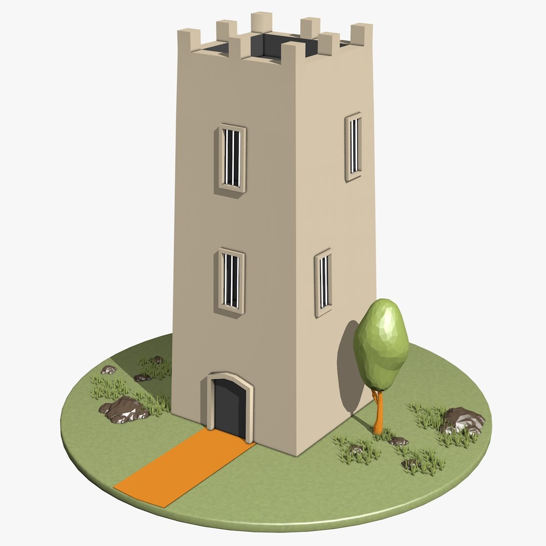 modelo 3d Torre de dibujos animados - TurboSquid 897835