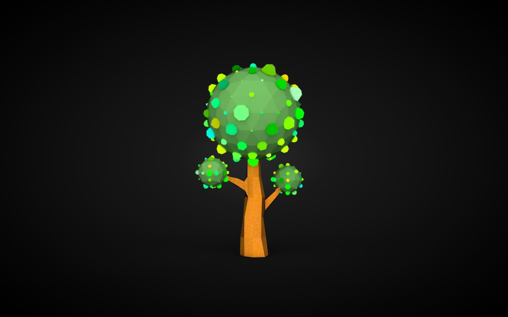 3d Tree Lighted Model