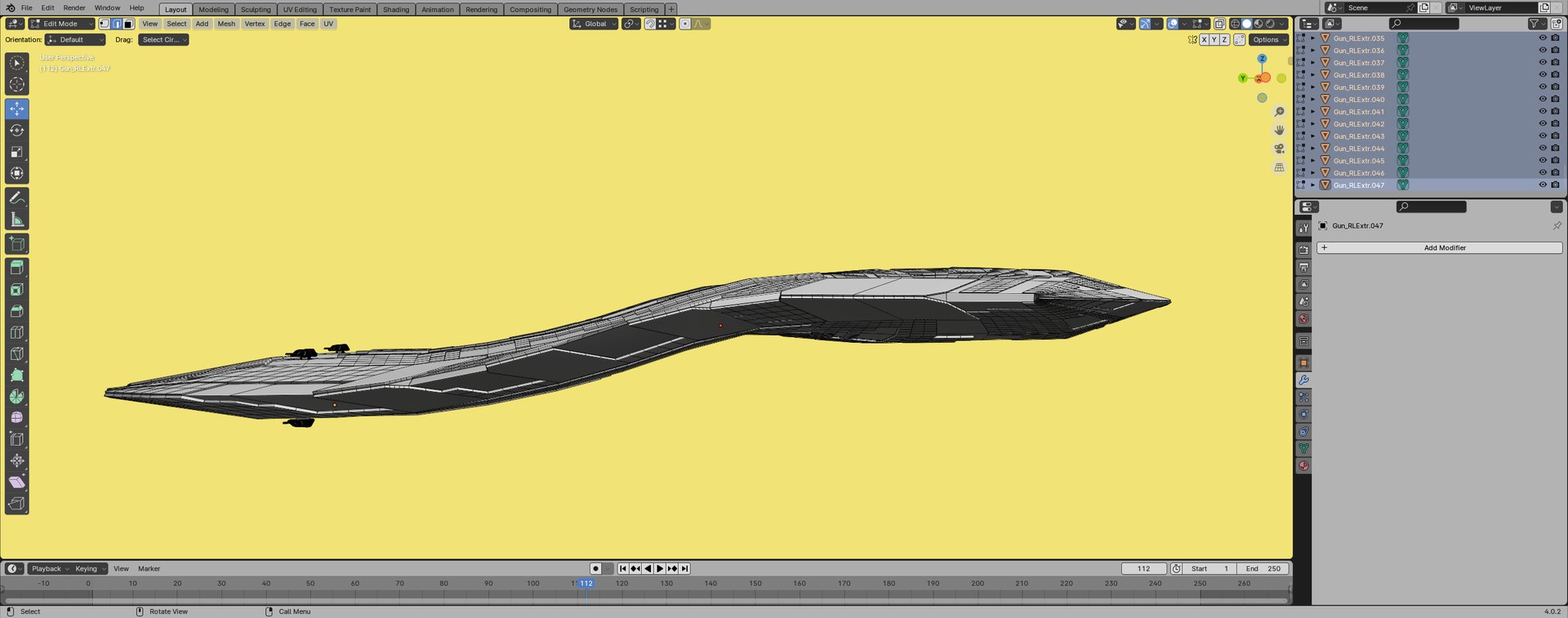 Alien Destroyer Spaceship 3D Model - TurboSquid 2188970
