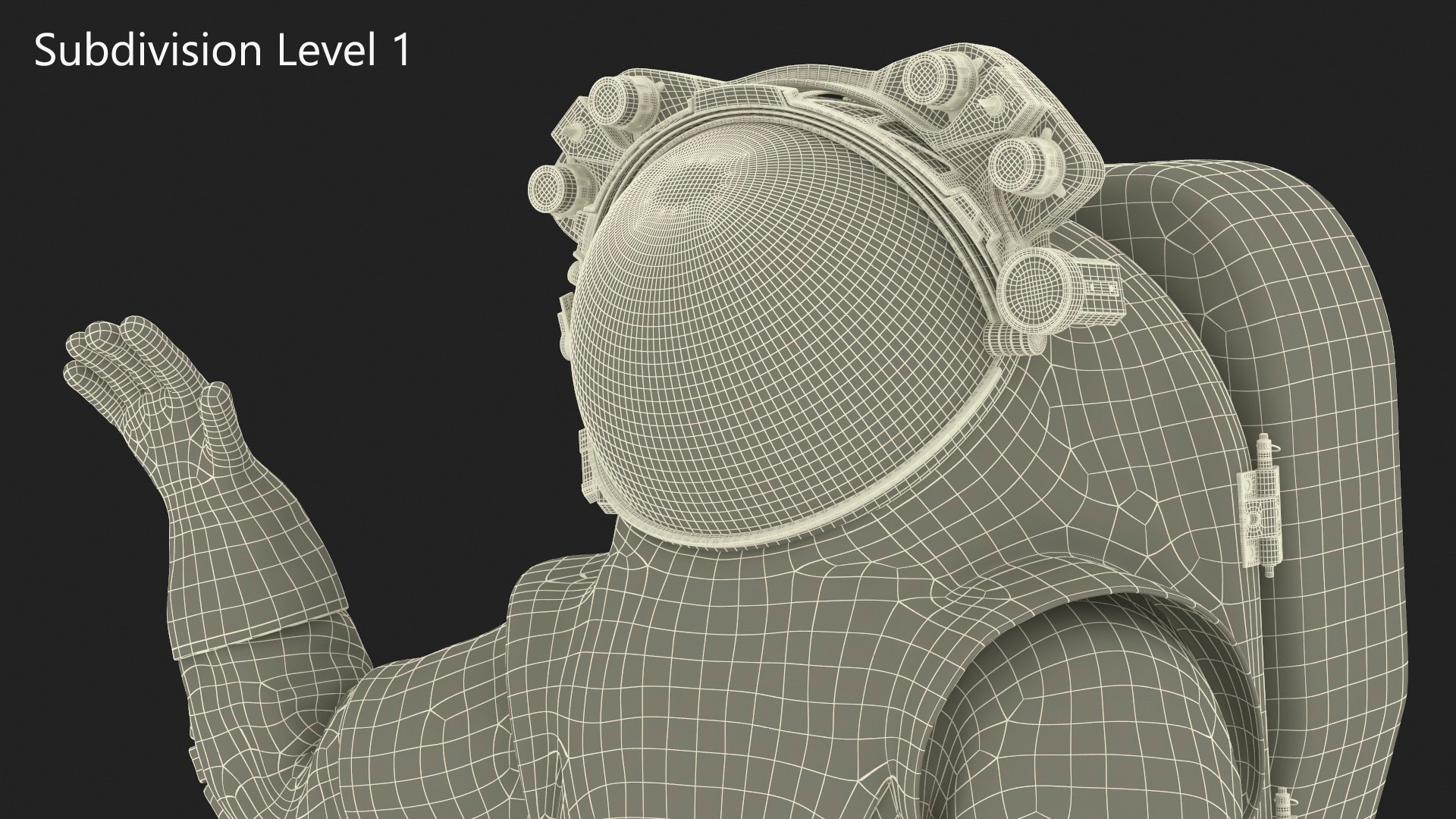3D Modern NASA Spacesuit Axiom On Astronaut Waving Pose - TurboSquid ...