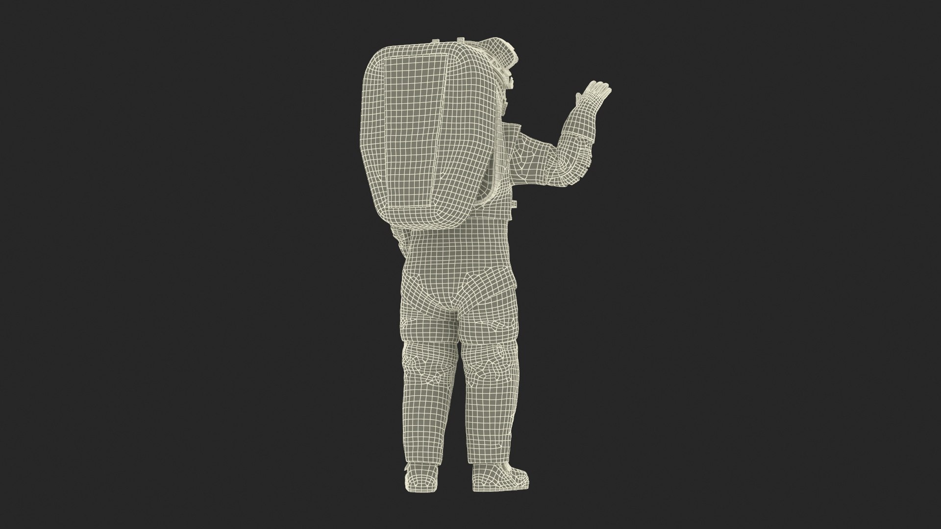 3D Modern NASA Spacesuit Axiom On Astronaut Waving Pose - TurboSquid ...
