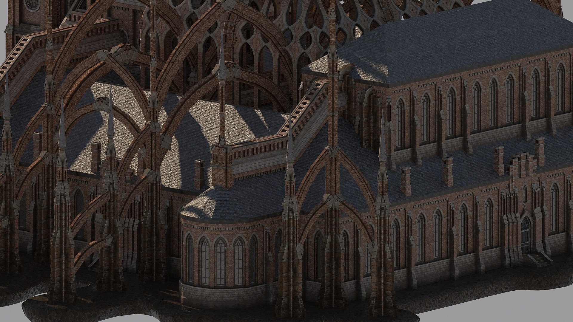 3D Gothic Cathedral 01 Model - TurboSquid 1372784