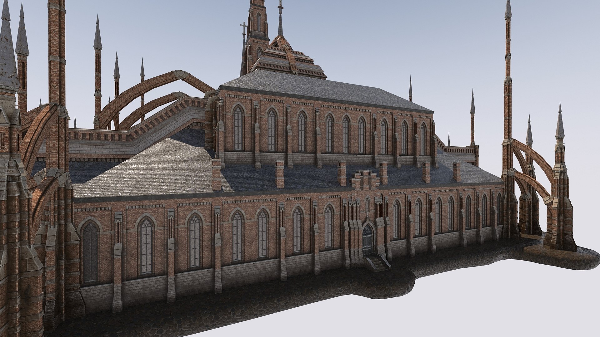 3D Gothic Cathedral 01 Model - TurboSquid 1372784