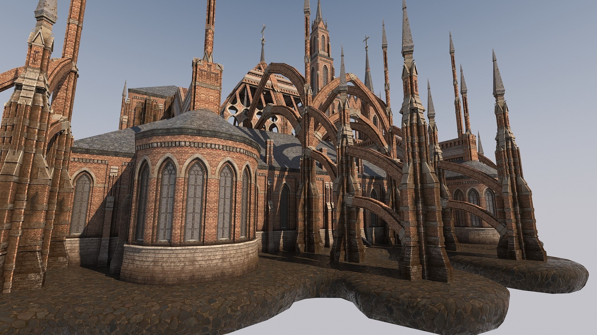 3D Gothic Cathedral 01 Model - TurboSquid 1372784