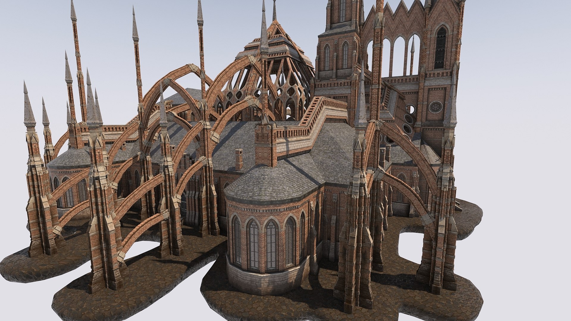 3D Gothic Cathedral 01 Model - TurboSquid 1372784
