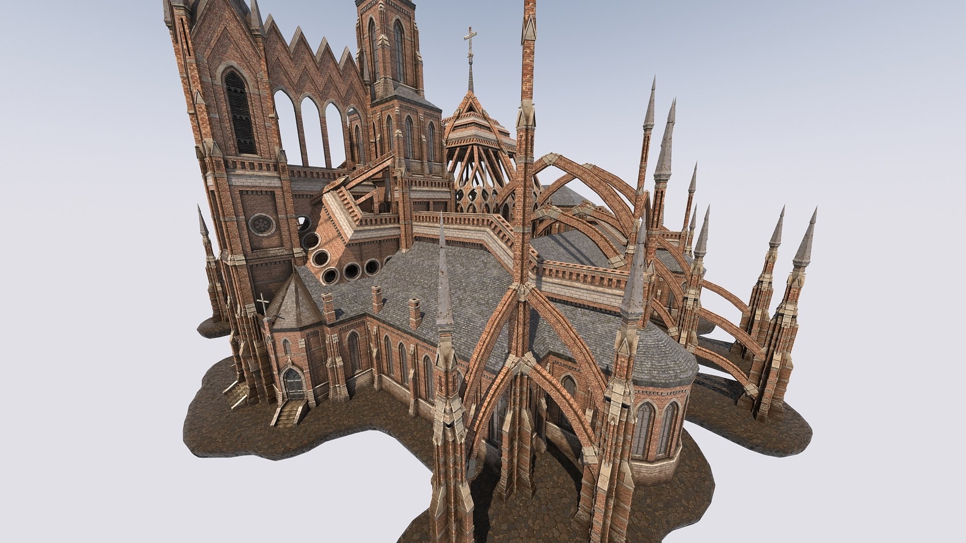 3D Gothic Cathedral 01 Model - TurboSquid 1372784