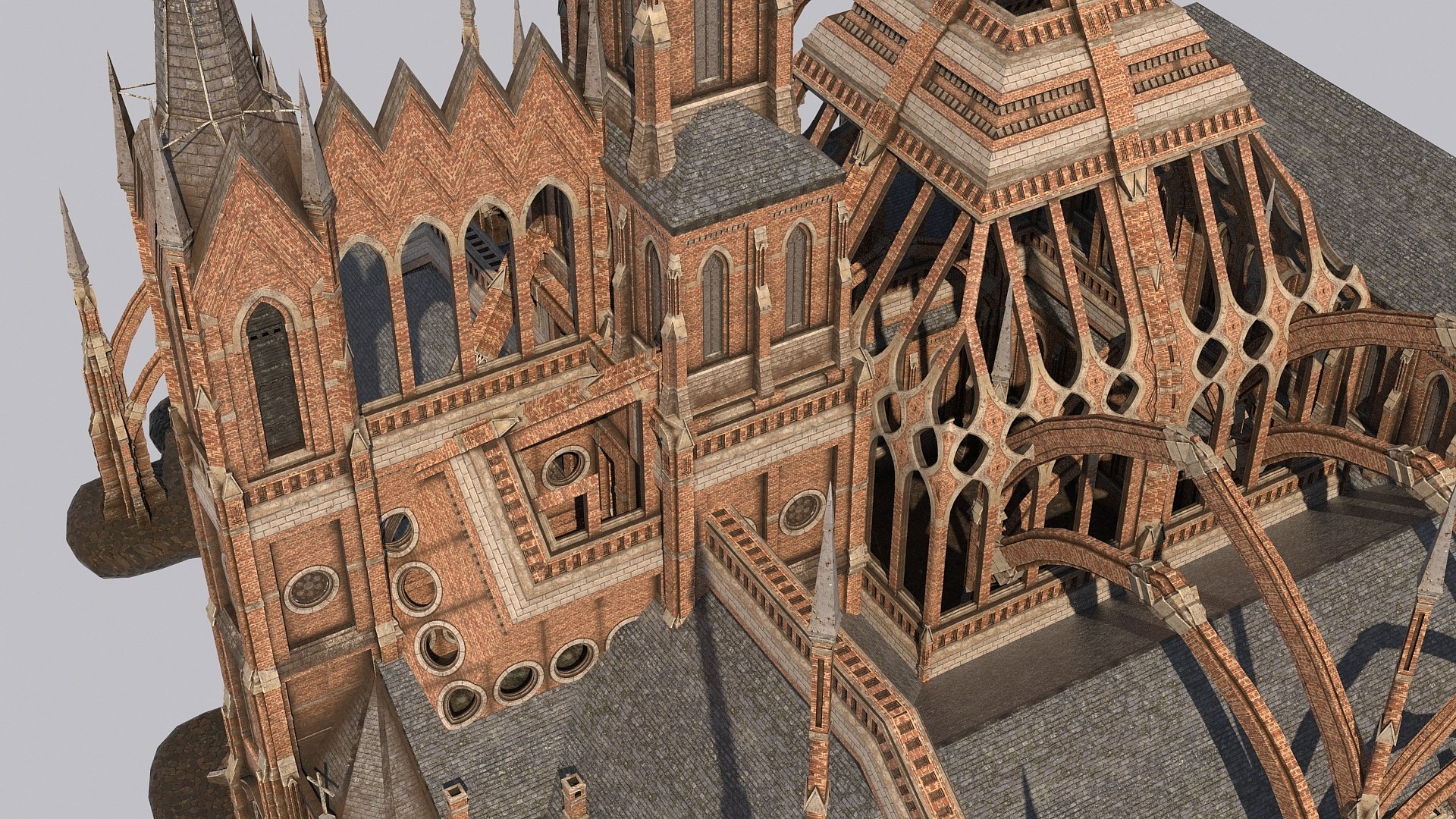 3D Gothic Cathedral 01 Model - TurboSquid 1372784