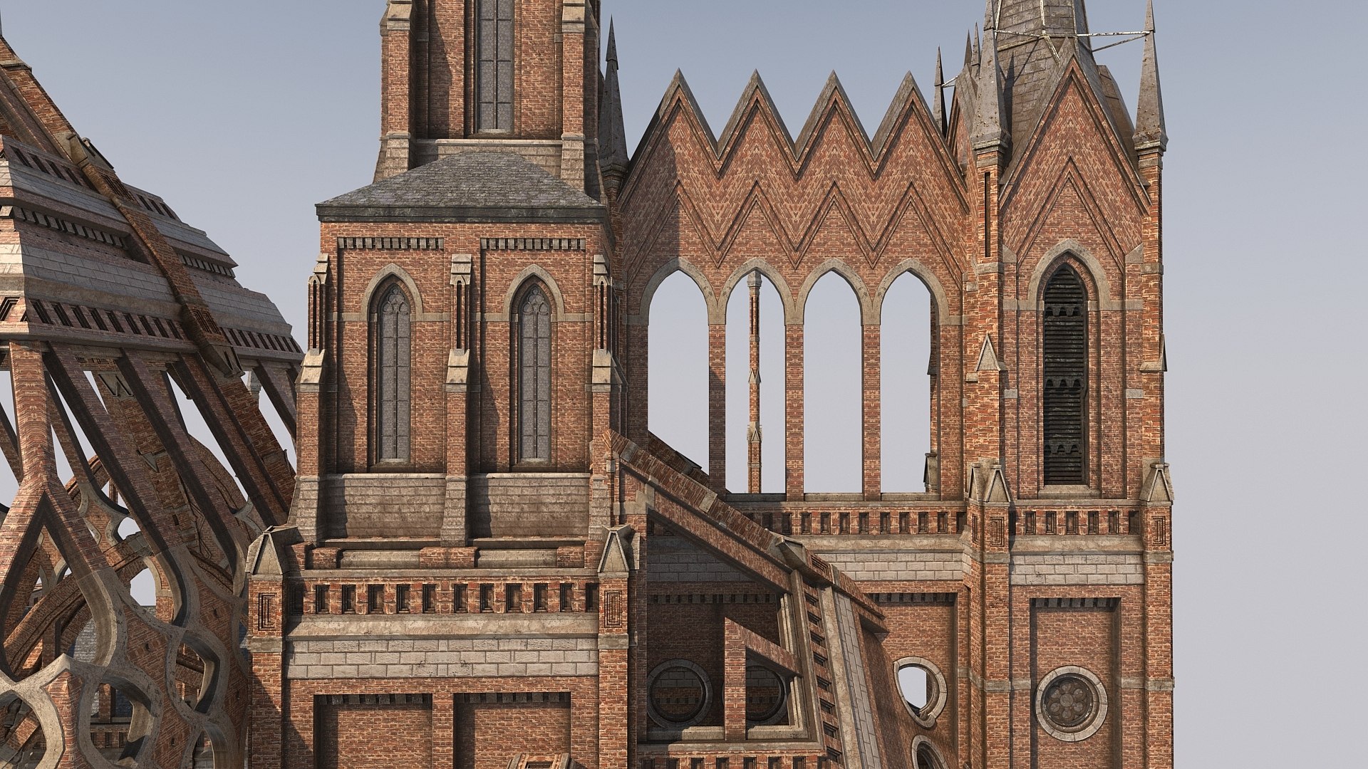3D Gothic Cathedral 01 Model - TurboSquid 1372784