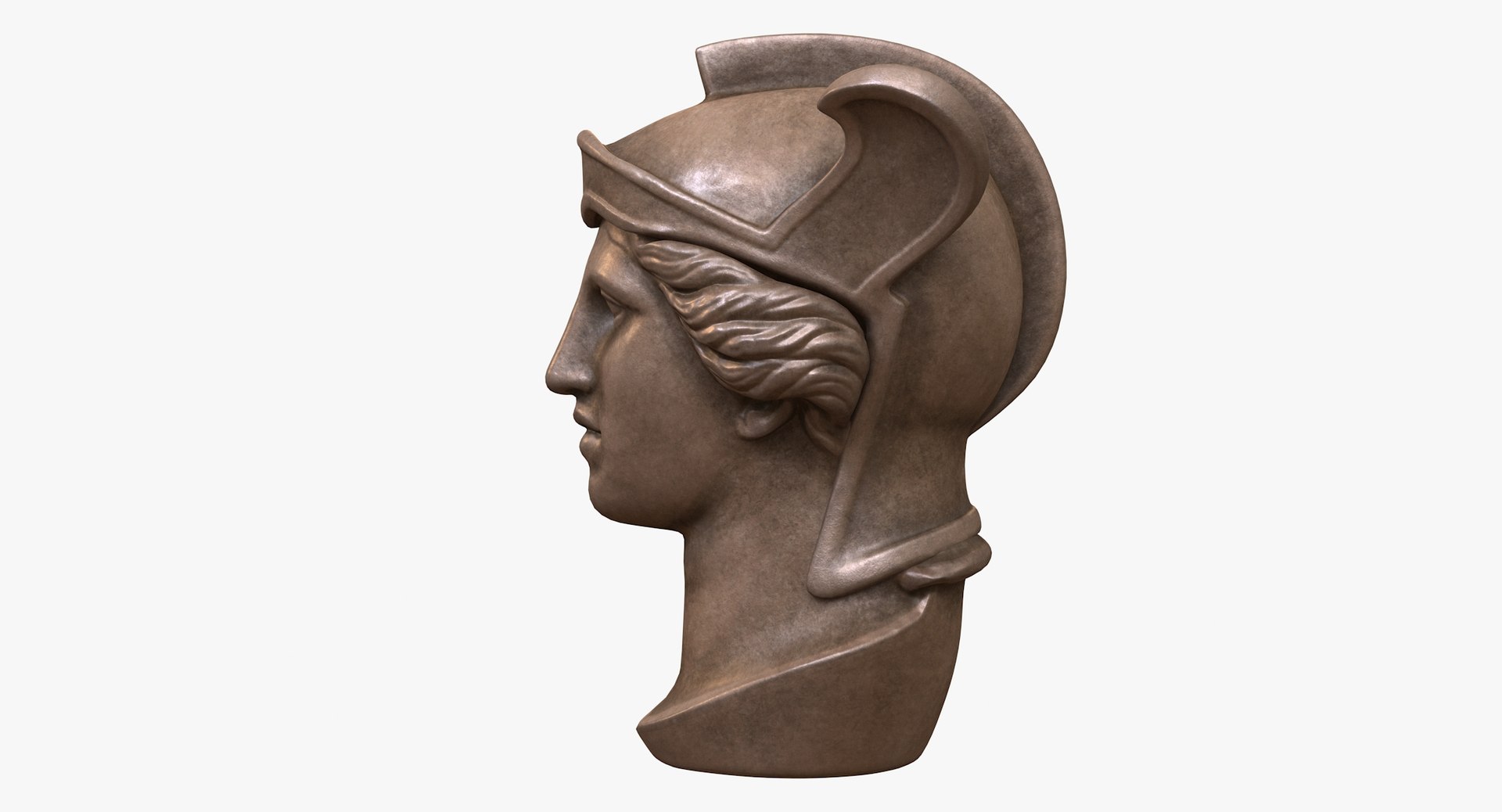 3D Athena Head Bronze - TurboSquid 2131808