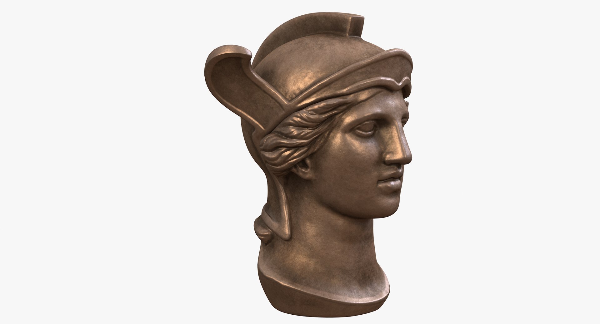 3D Athena Head Bronze - TurboSquid 2131808