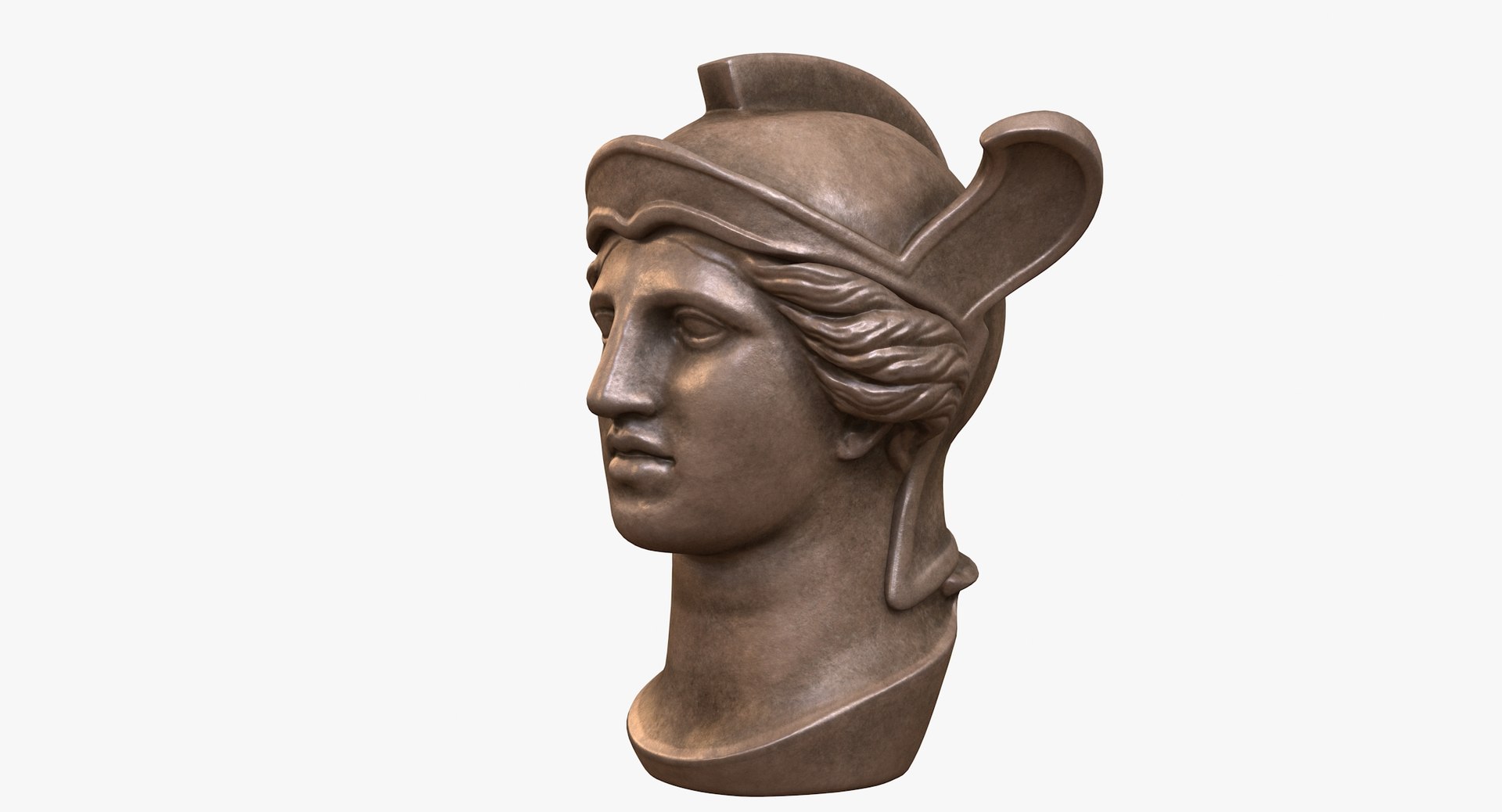3D Athena Head Bronze - TurboSquid 2131808