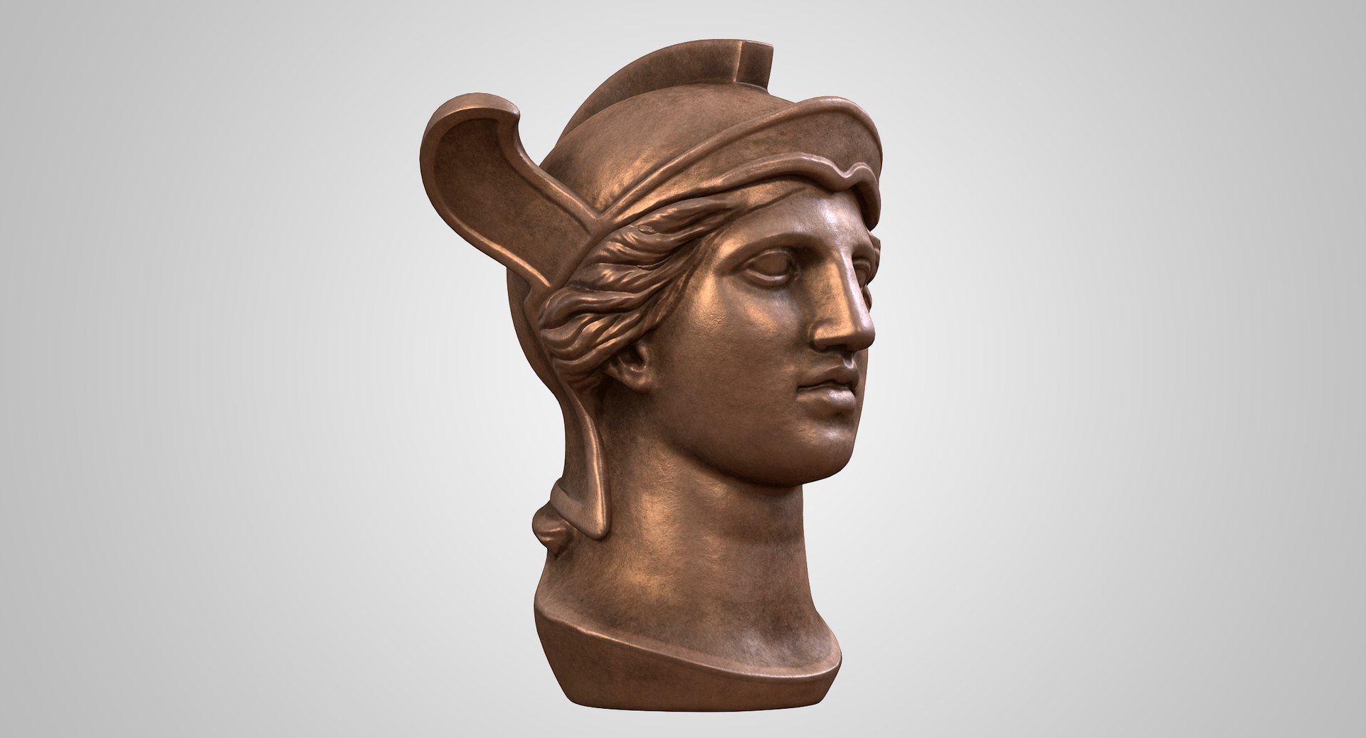 3D Athena Head Bronze - TurboSquid 2131808