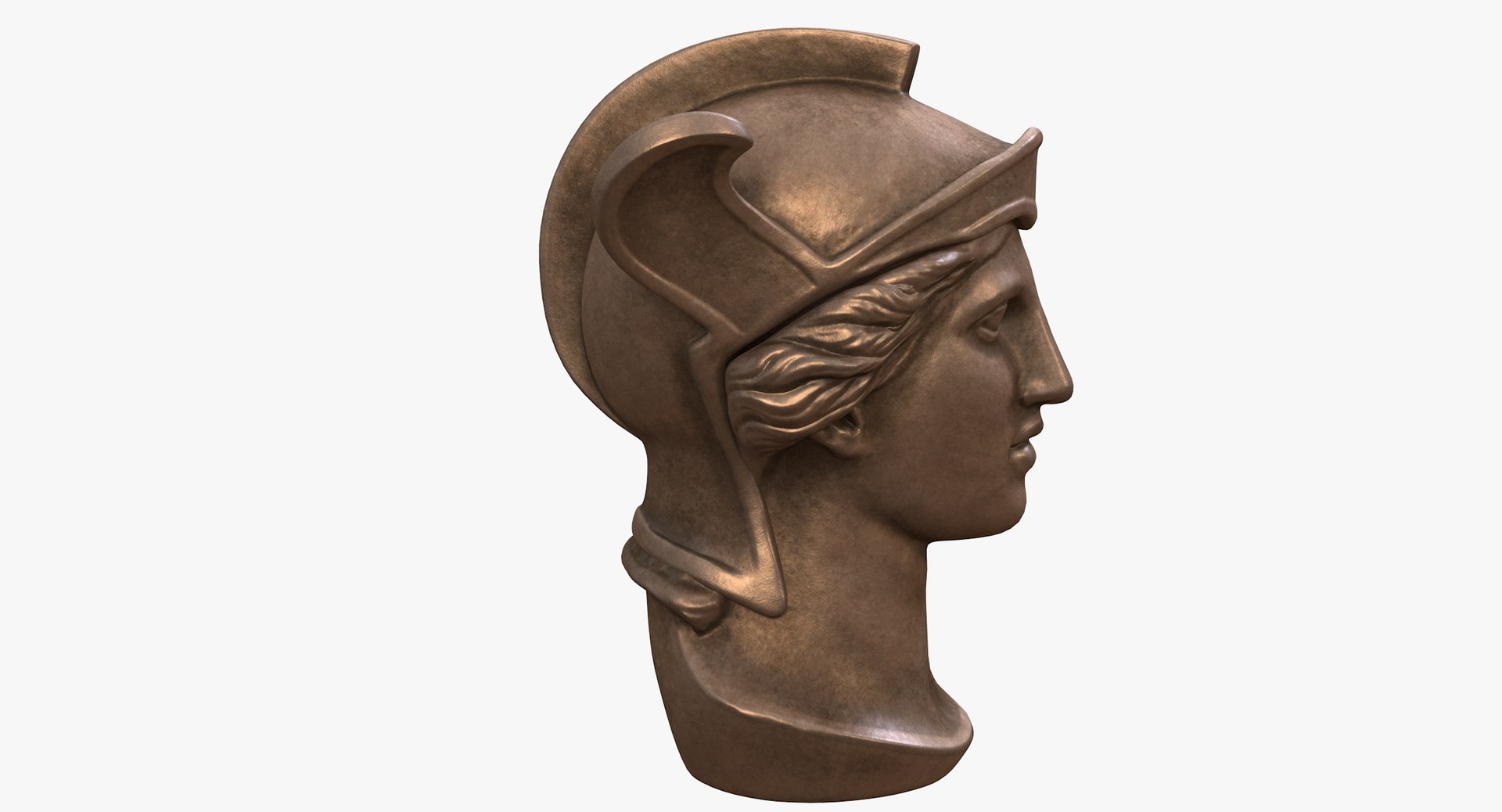 3D Athena Head Bronze - TurboSquid 2131808