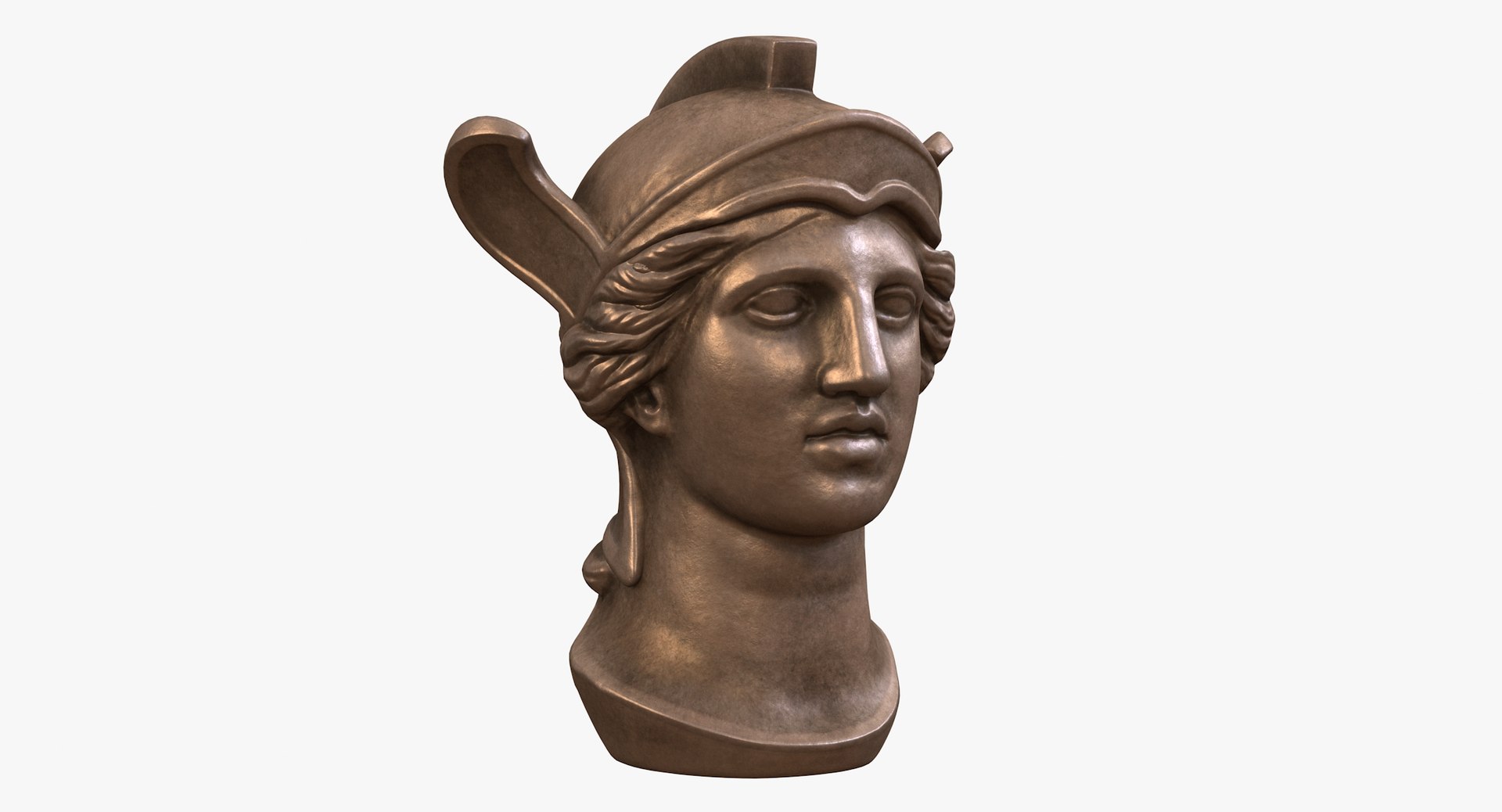 3D Athena Head Bronze - TurboSquid 2131808