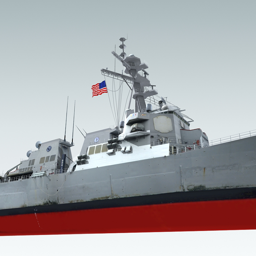 uss william p lawrence 3d model