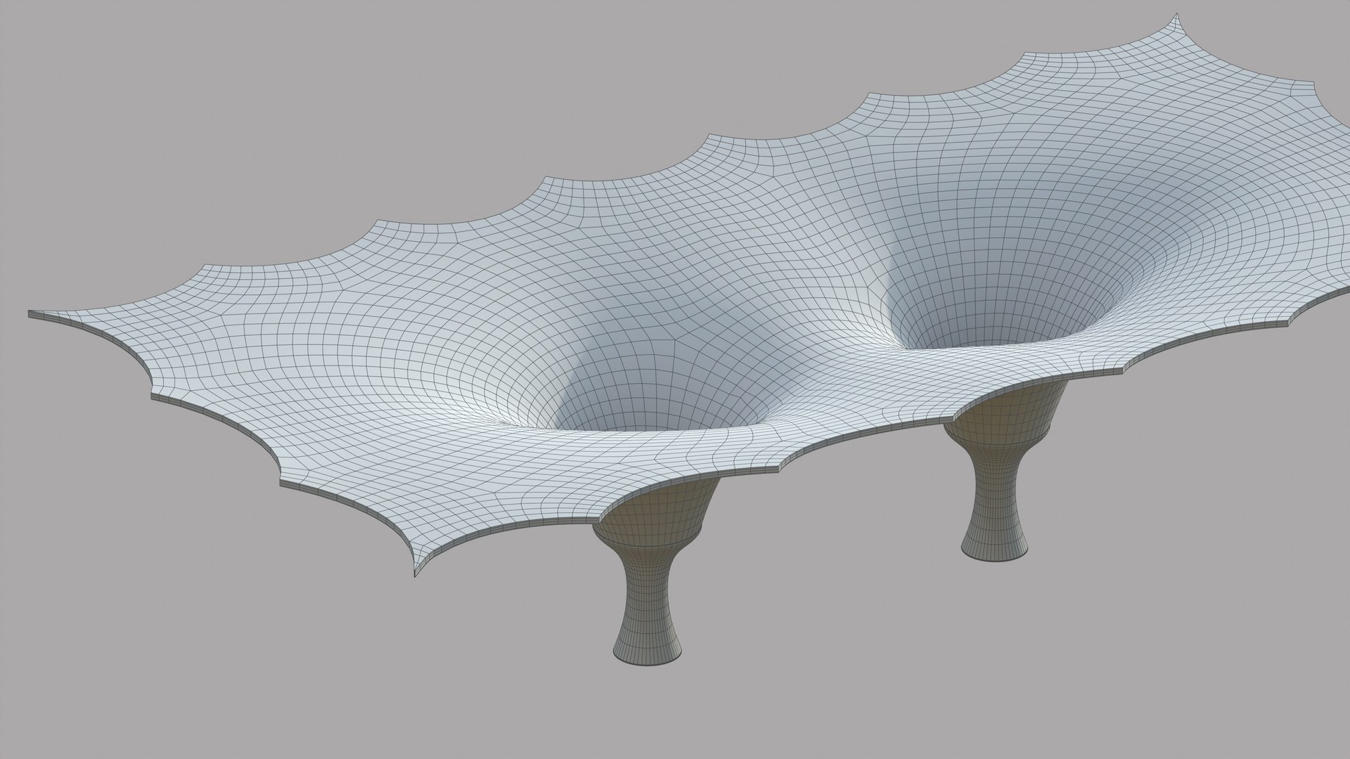 Inverted Umbrella Tensile Structure Arch 3D Model - TurboSquid 2257534