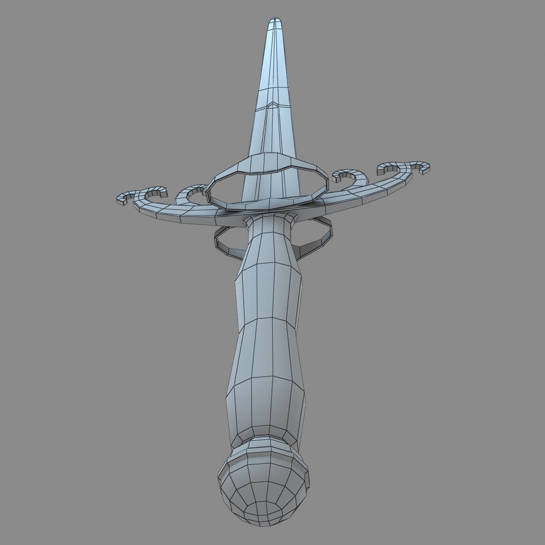 3d model of sword blade