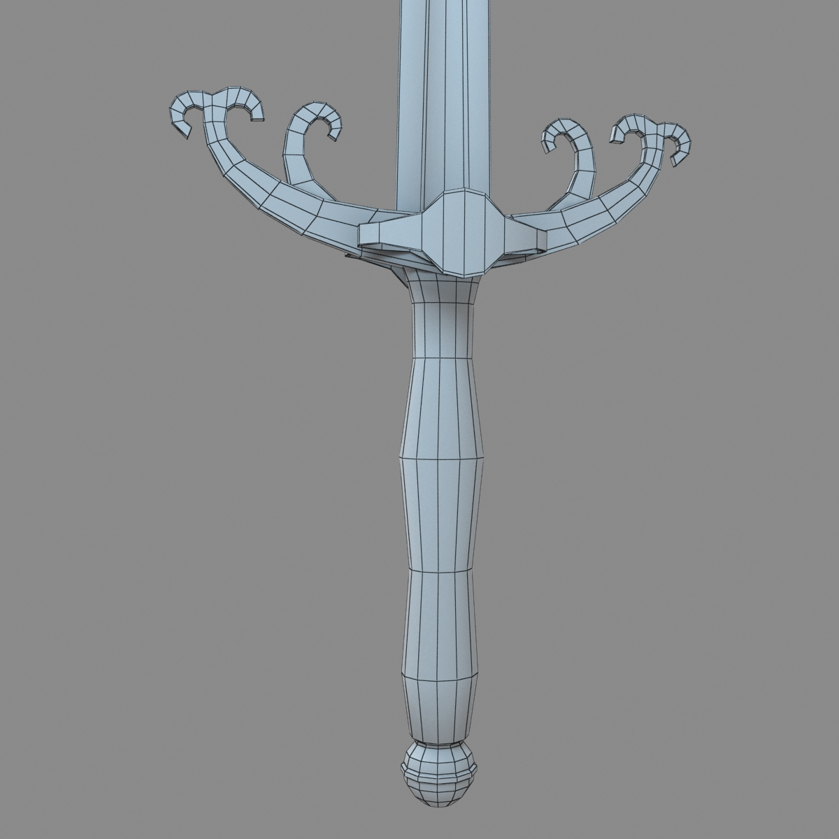 3d model of sword blade