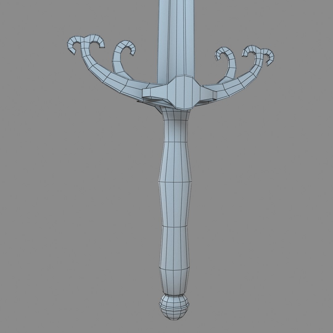 3d model of sword blade