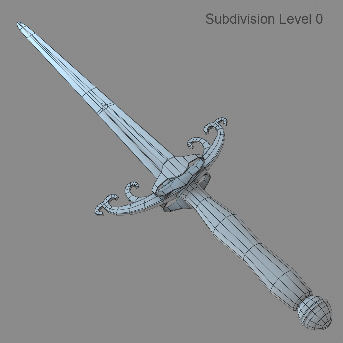3d model of sword blade
