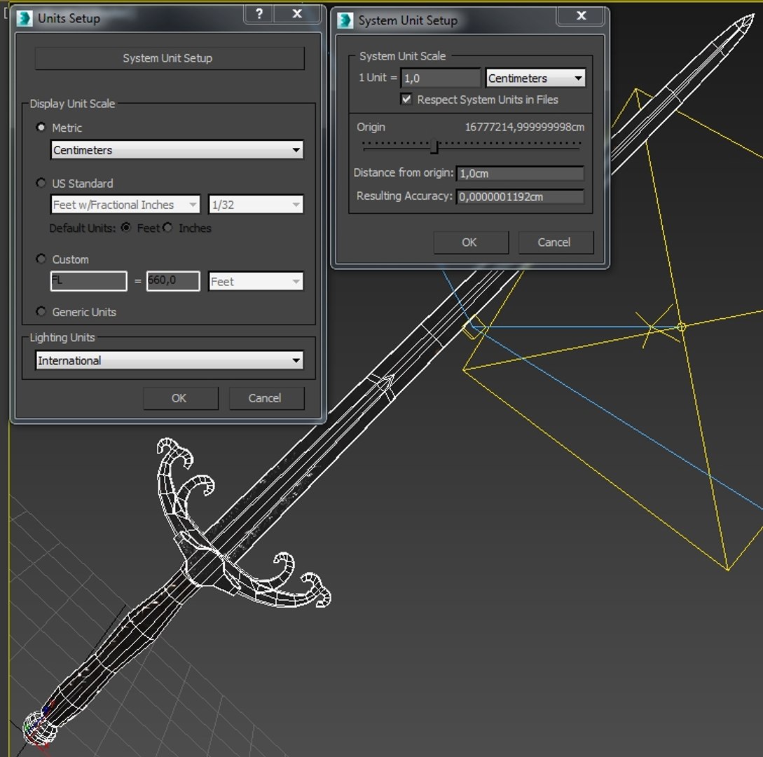 3d model of sword blade