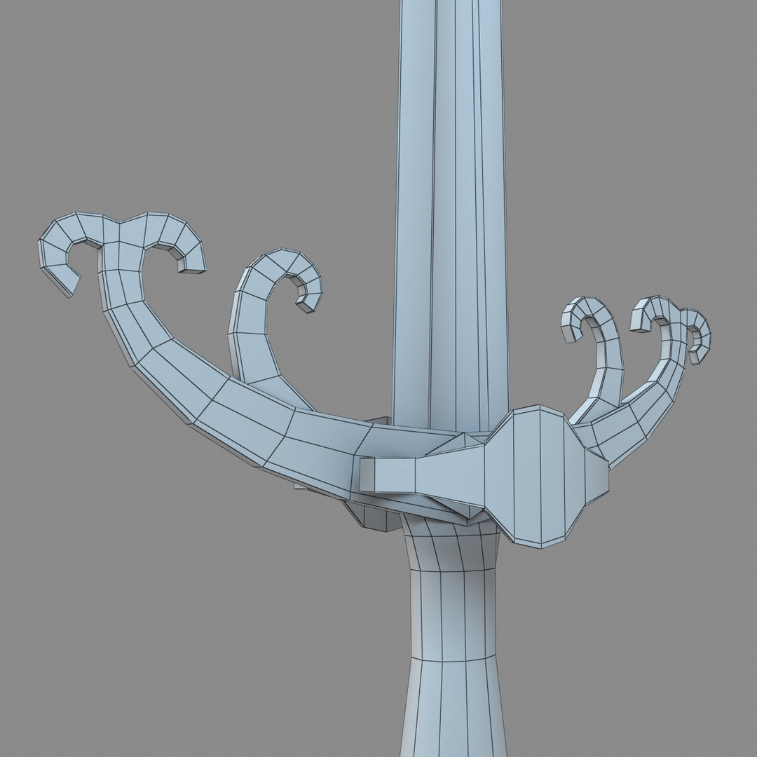 3d model of sword blade