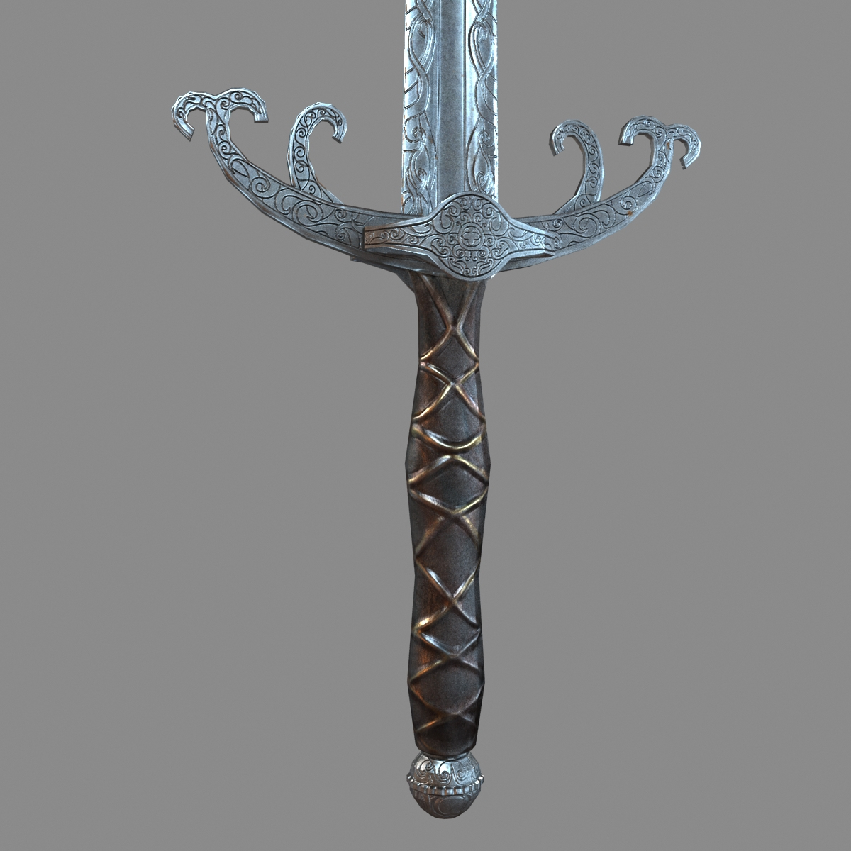 3d model of sword blade