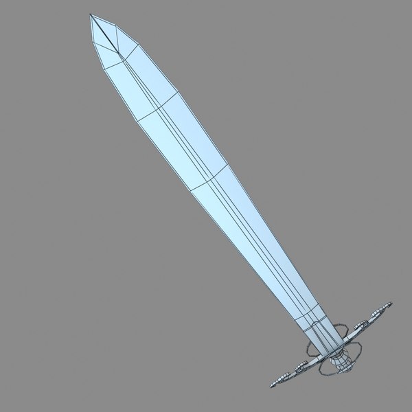 3d model of sword blade