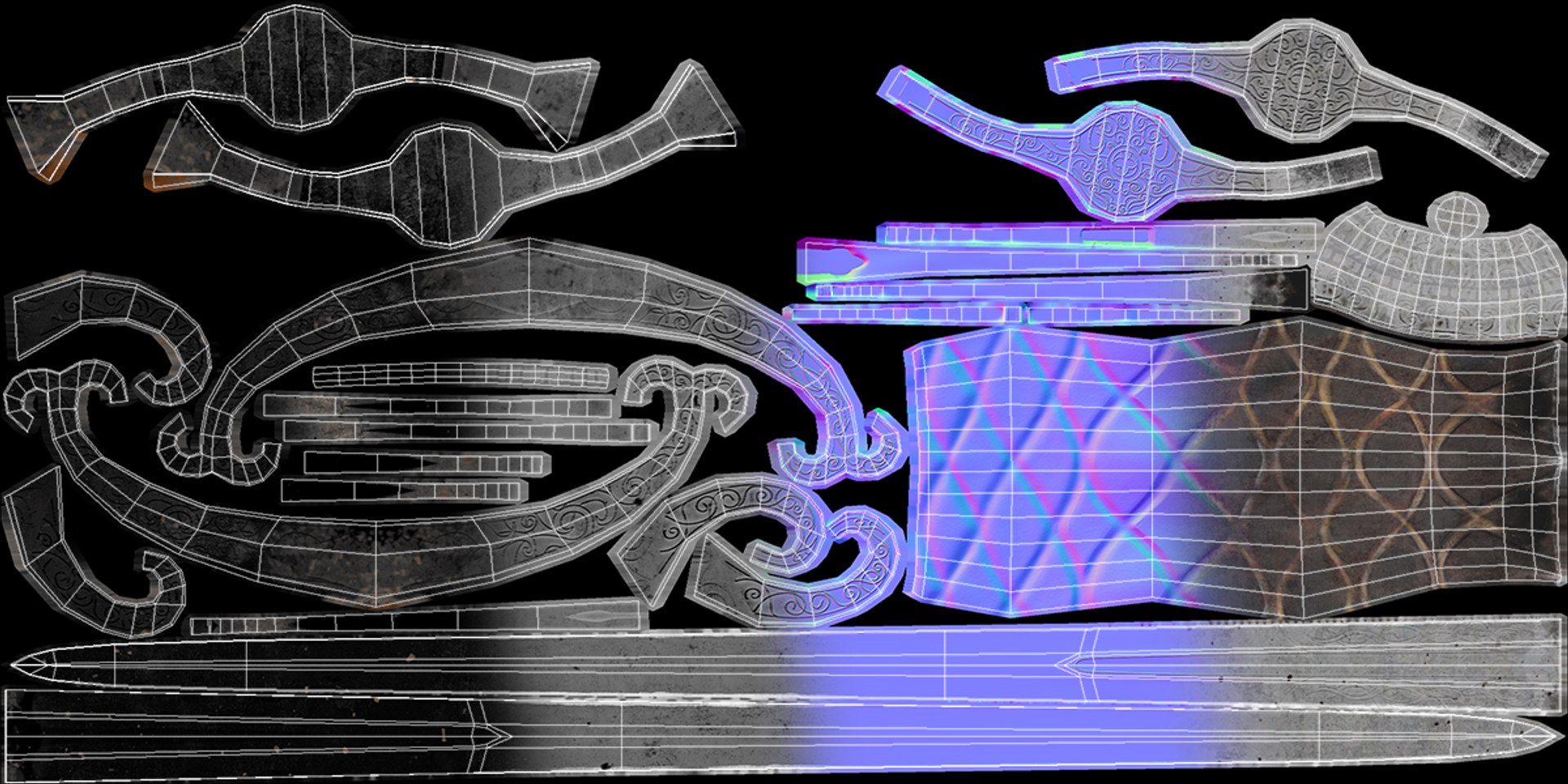 3d model of sword blade