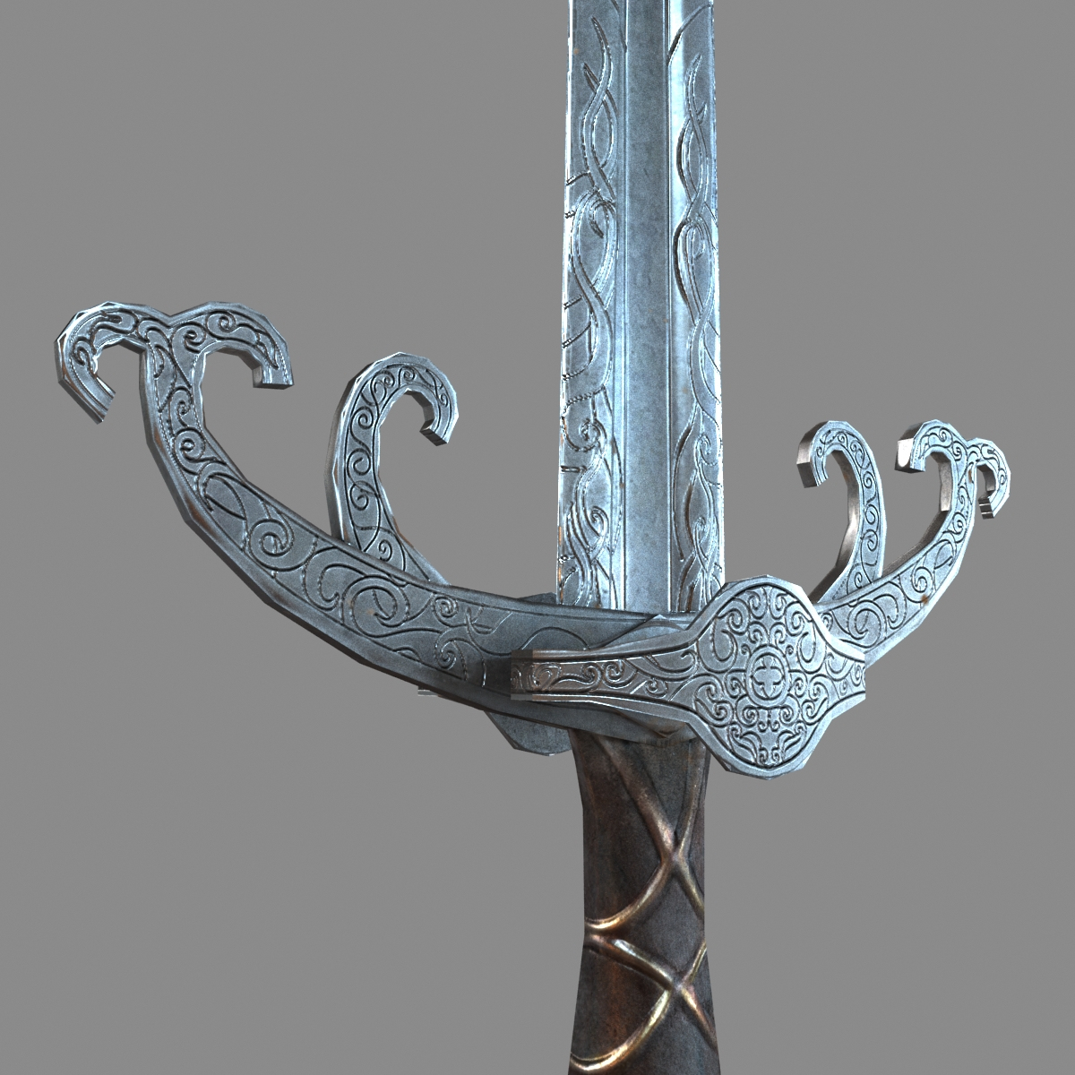 3d model of sword blade