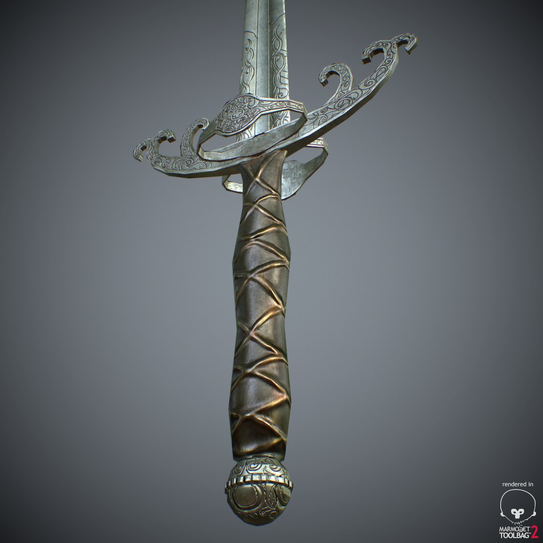 3d model of sword blade