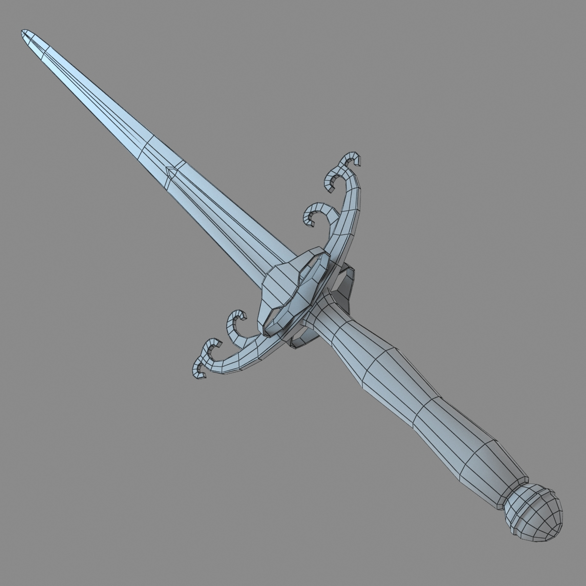 3d model of sword blade