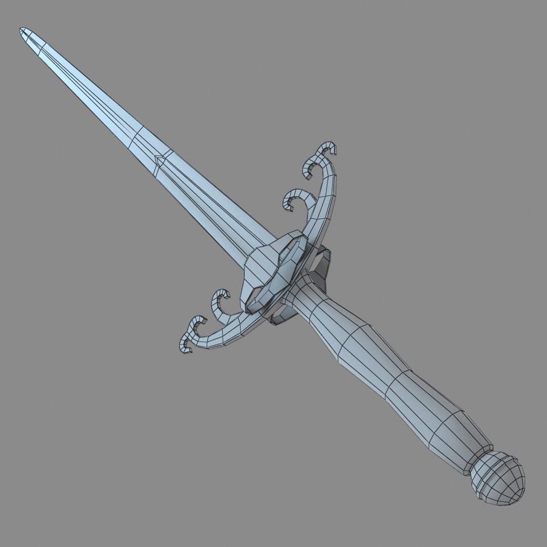 3d model of sword blade