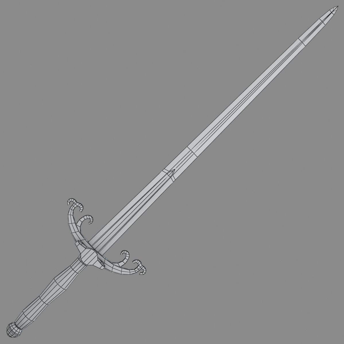 3d model of sword blade