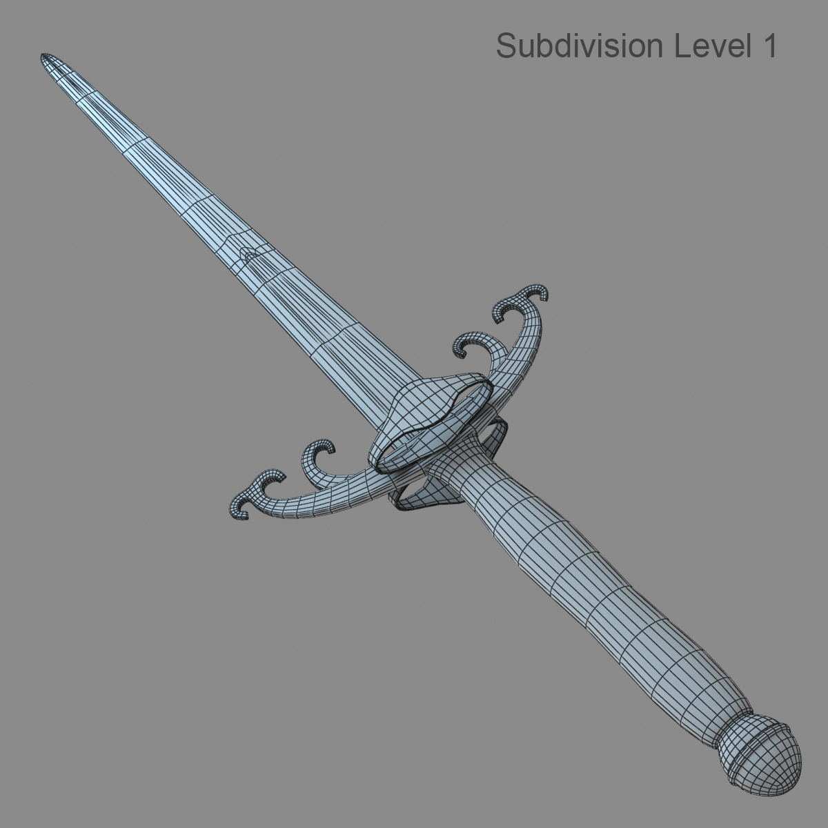 3d model of sword blade
