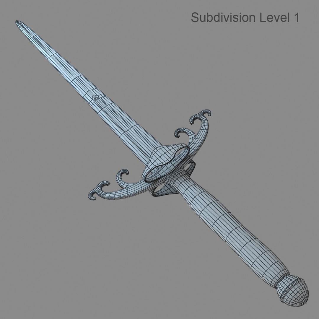 3d model of sword blade