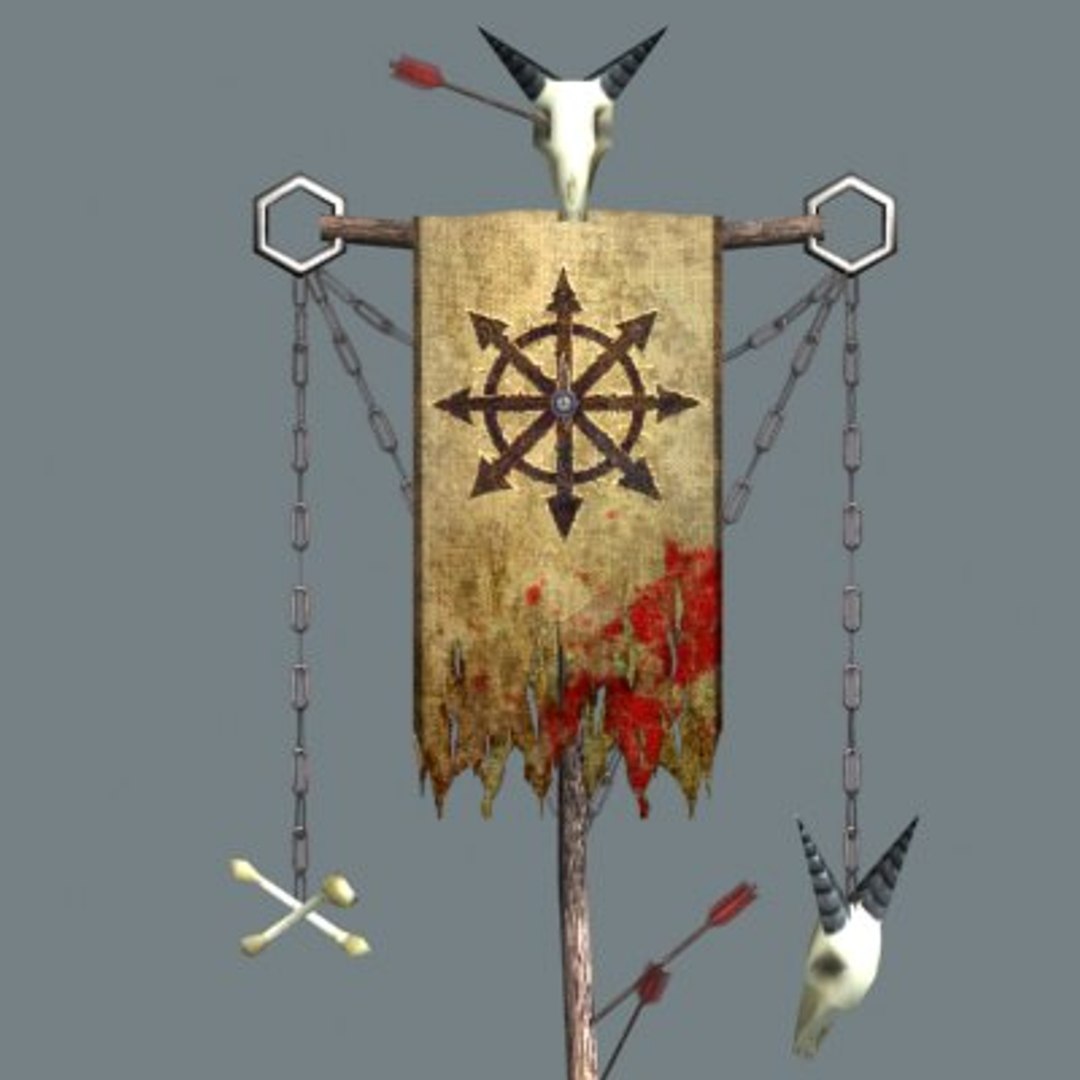 free flag banner 3d model