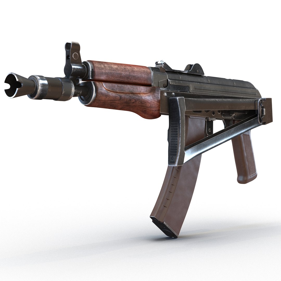 3d Model Assault Rifle Aks 74u