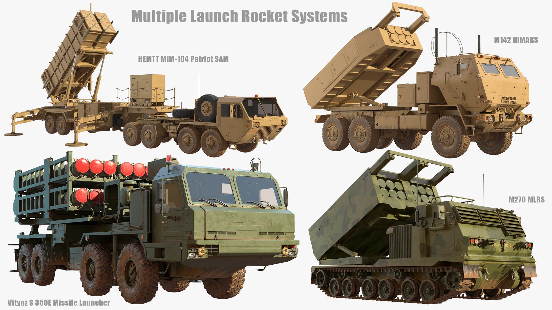 3D Model Multiple Launch Rocket Systems Collection - TurboSquid 2398792